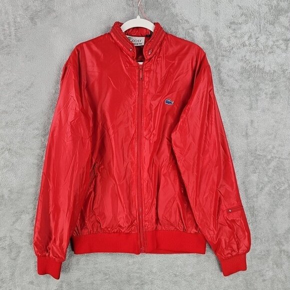 Lacoste | Jackets & Coats | Vintage Izod Lacoste Jacket Mens Size M Red ...